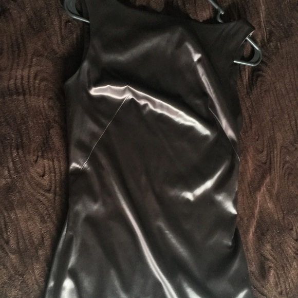 Dresses | Bgn Designer Prom Evening Black Wet Silk Dress | Poshmark